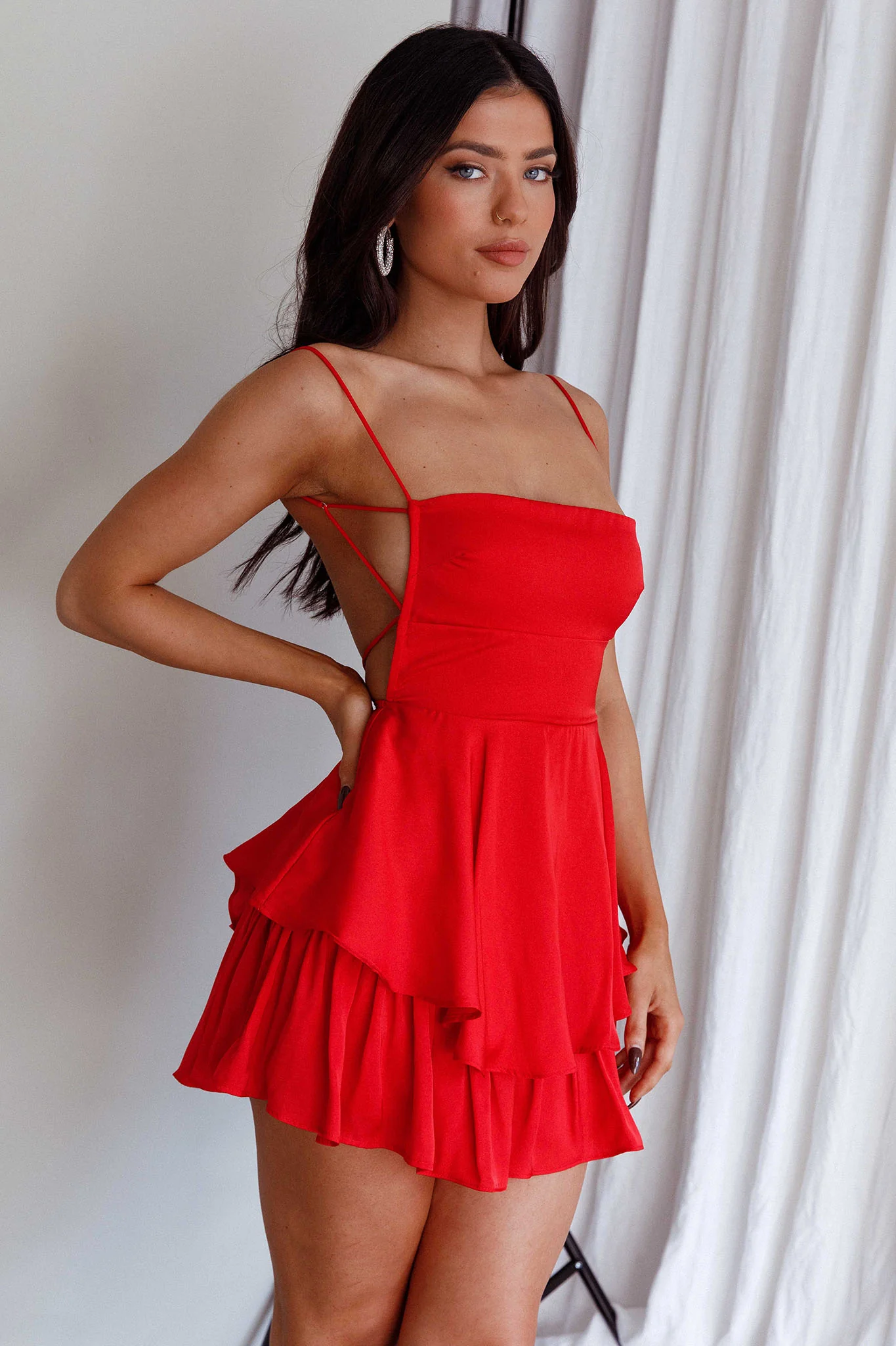 Dolce Life Low Back Romper Red - Selfie Leslie