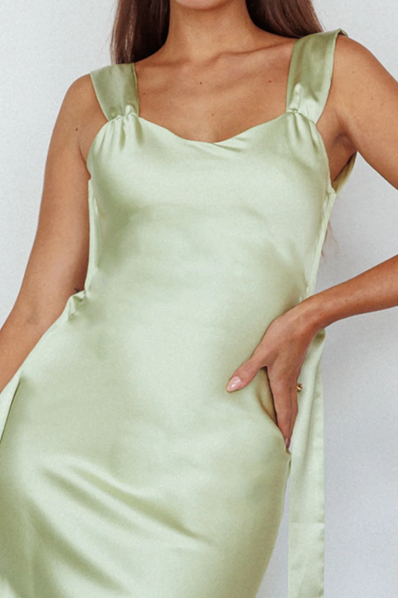 Amielle Open Back Midi Dress Mint - Selfie Leslie